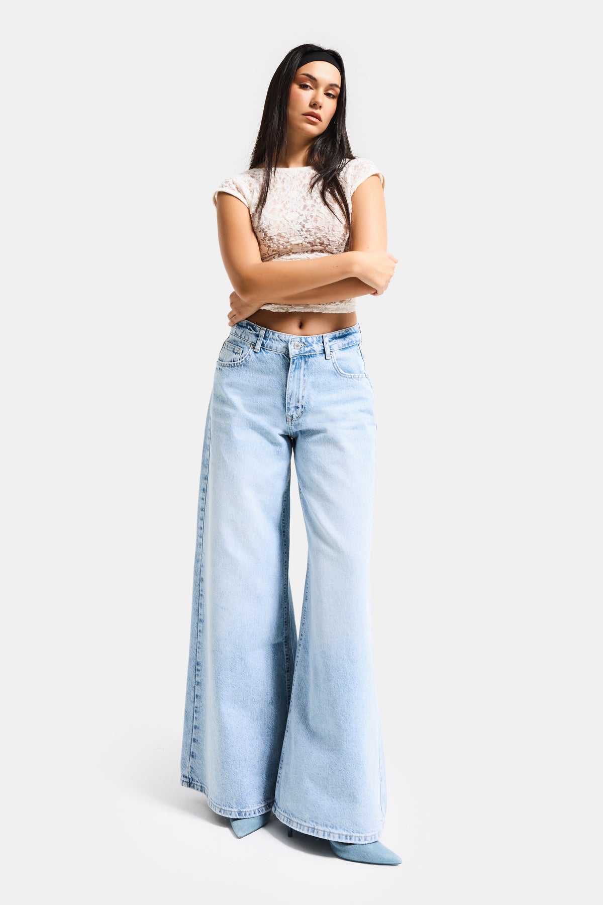 Kadın Ice 4s6-3 Elephant Leg Süper Bol %100 Koton Denim Jean