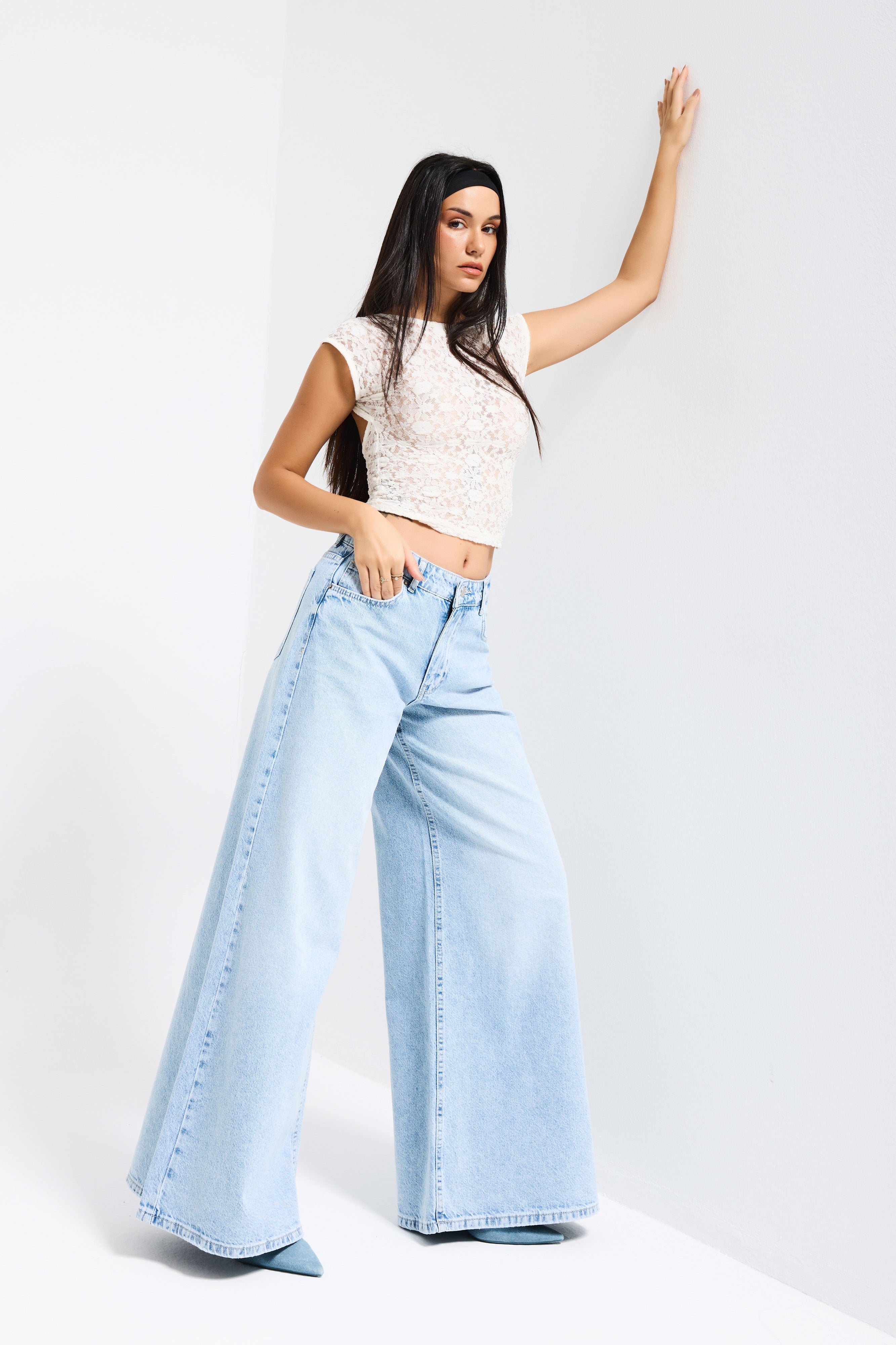 Kadın Ice 4s6-3 Elephant Leg Süper Bol %100 Koton Denim Jean